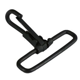 2 Inch Black Plated Metal Fixed Loop Snap