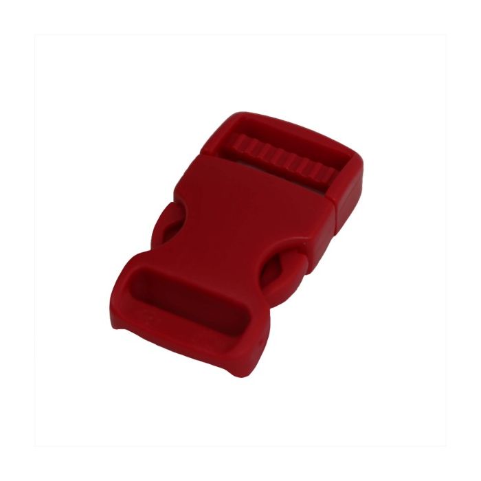 3/4 Inch Plastic Side Release Buckle Single Adjust Red