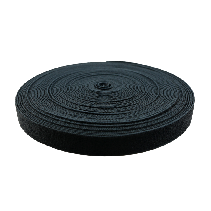 1 Inch Stretch Hook and Loop Black