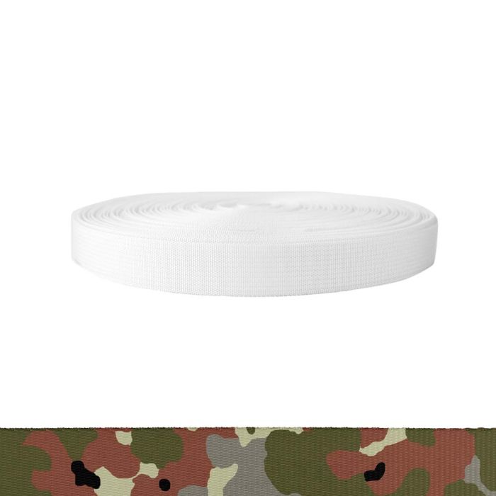 1 Inch Commercial Military Style 17337 Polyester Camouflage Flecktarn