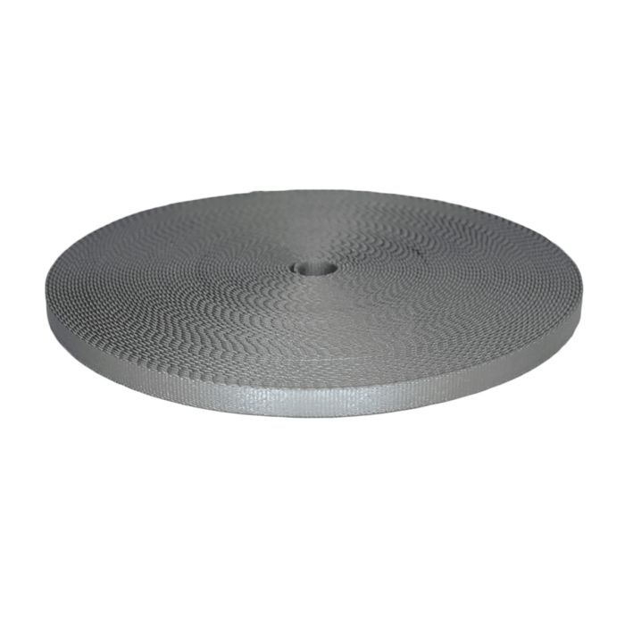 3/8 Inch Picture Quality Polyester Webbing Gray