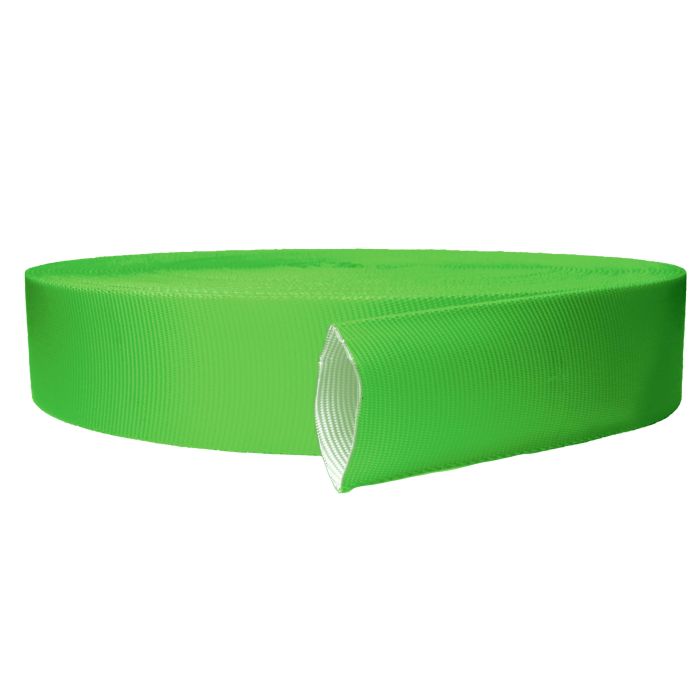 2 Inch Tubular Polyester Webbing Lime Green